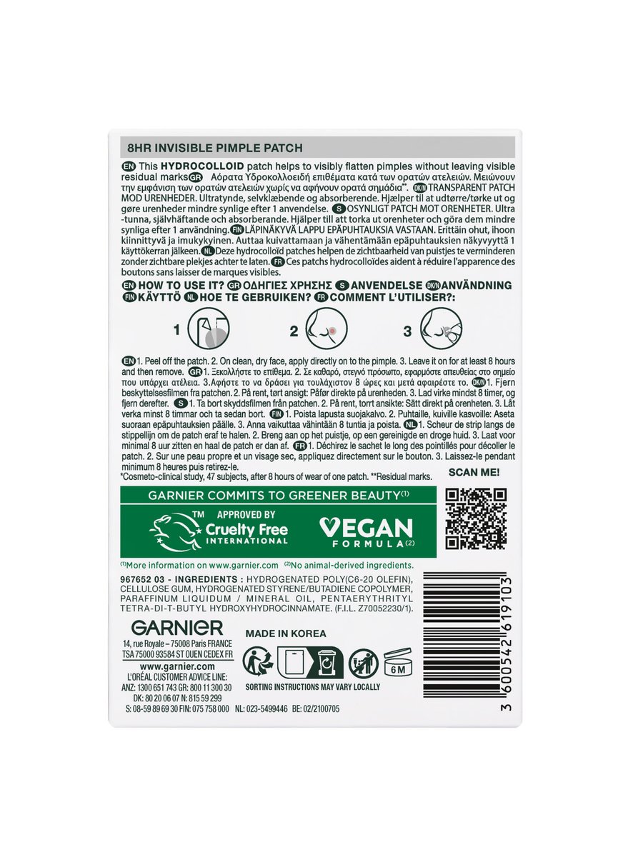Patch boutons Pure Active : soin actif anti-imperfections | Garnier