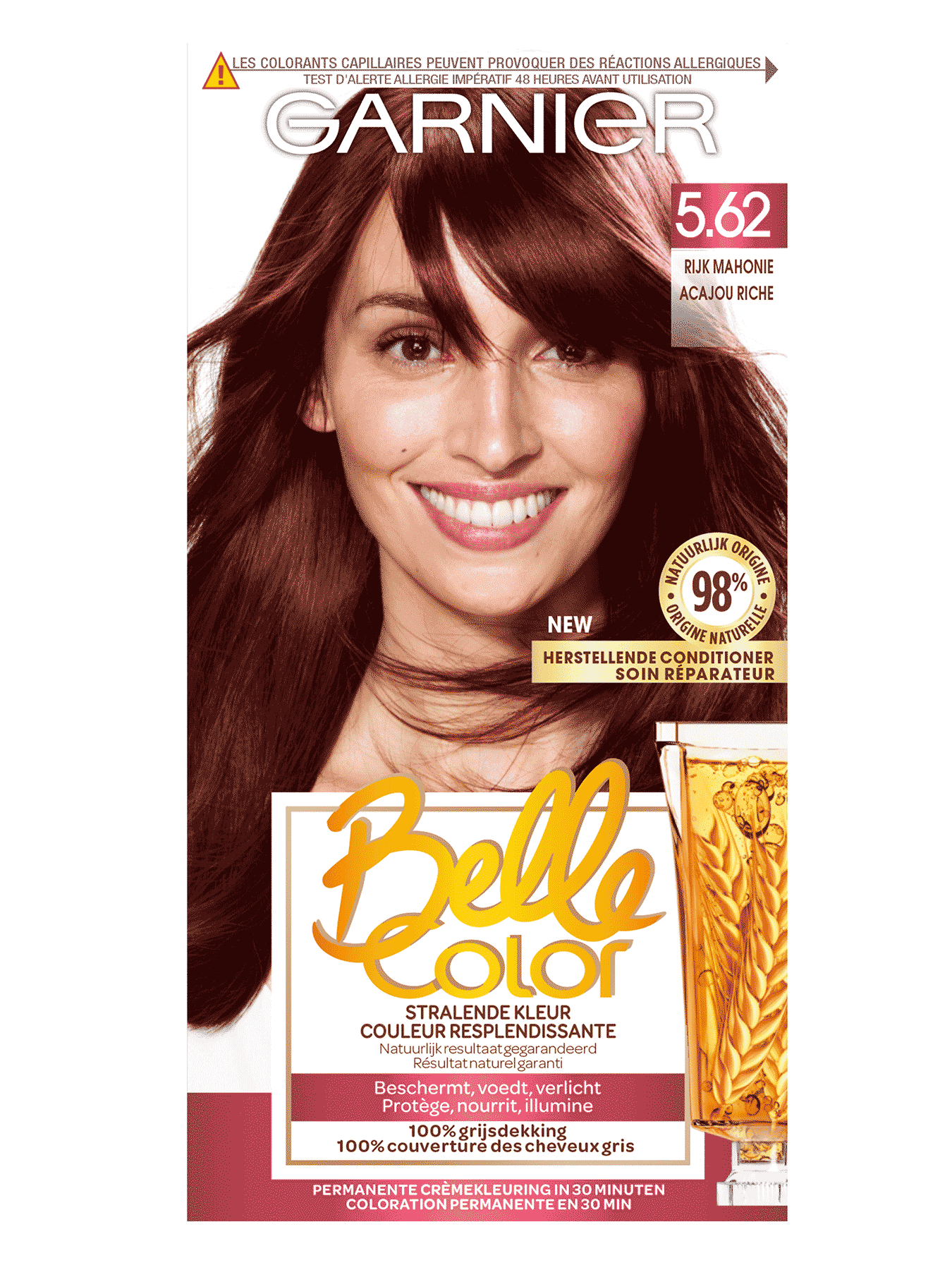 Belle Color 5.62 Acajou Riche: Couleur et Soin Cheveux | Garnier