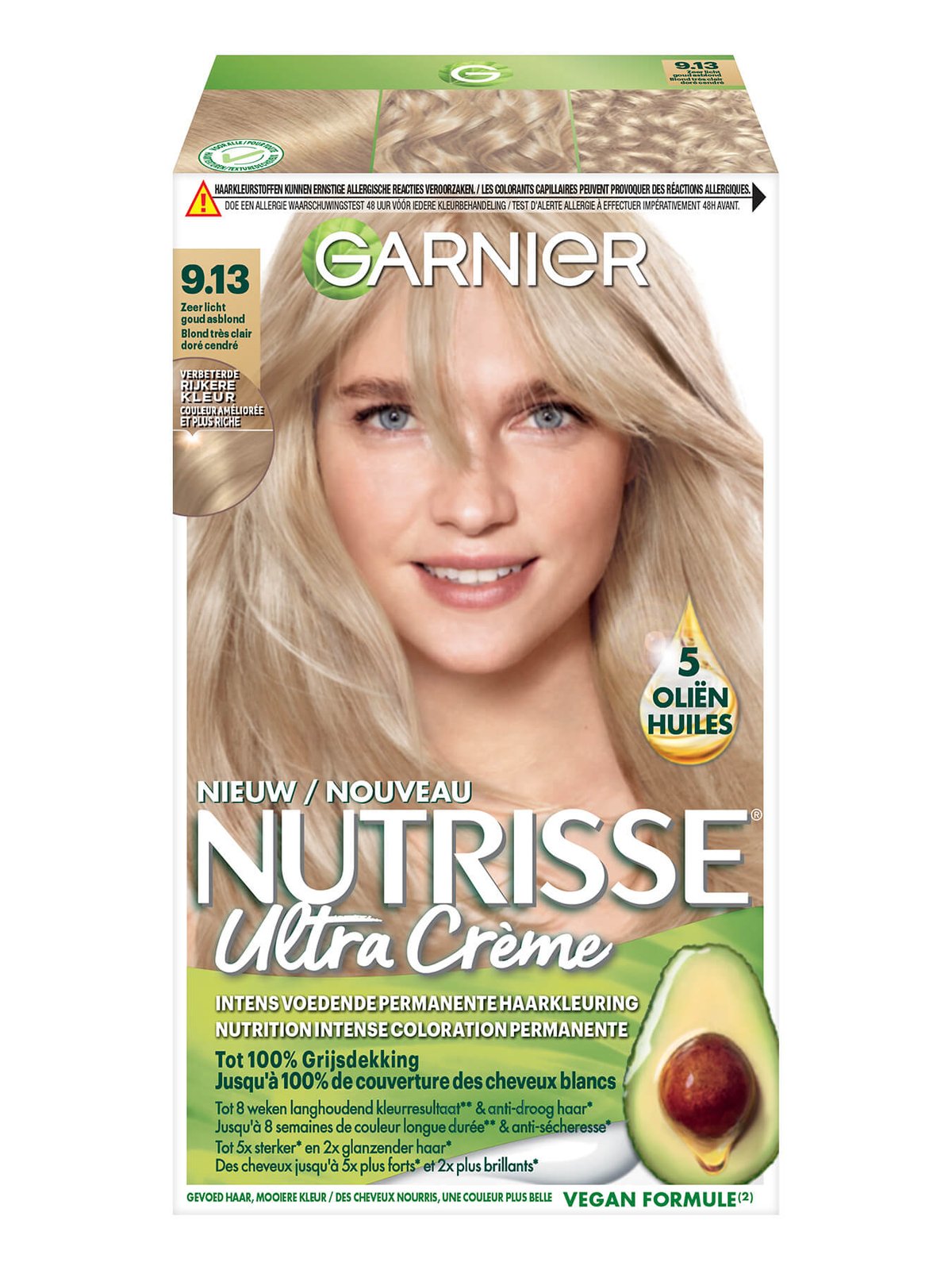 Nutrisse Crème - 9.13 Blond Très Clair Doré Cendré | Garnier