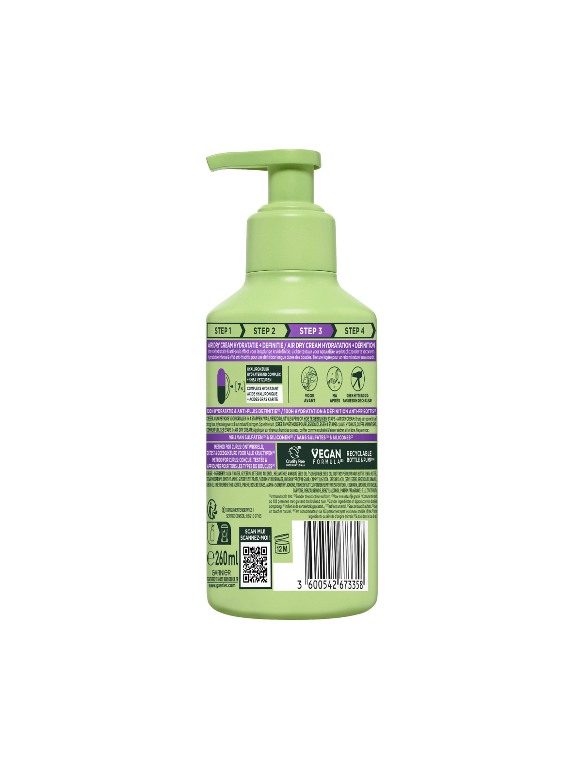 Garnier Fructis Curls Method Crème sans rinçage Air Dry - 260 ml | Garnier